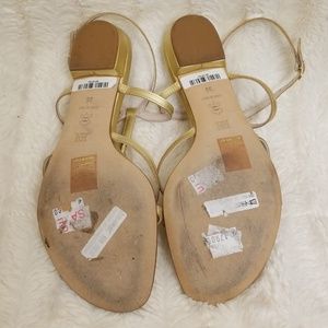 Escada | Shoes | Escada Gold Tone Sandals | Poshmark